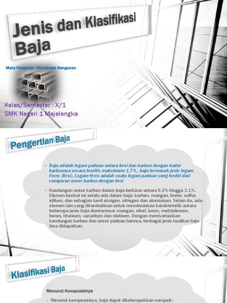 Jenis Dan Klasifikasi Baja | PDF