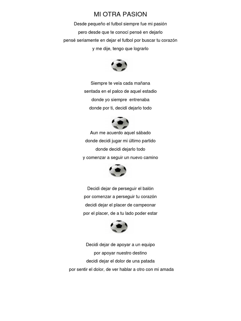Poema Al Futbol XDXD | PDF