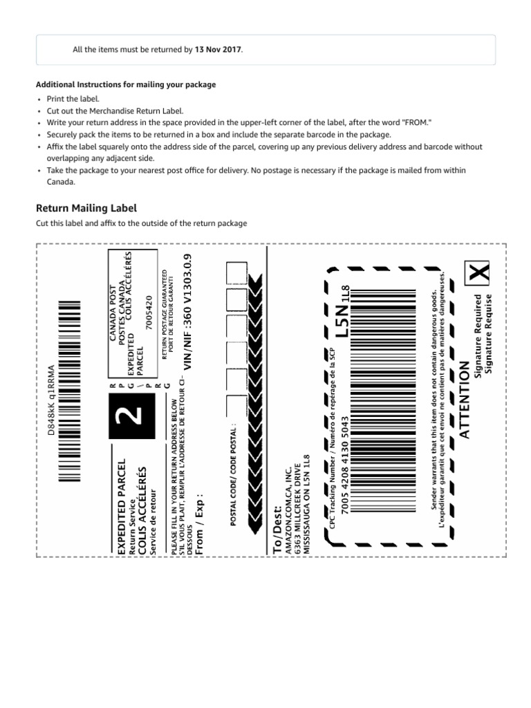Return Mailing Label | PDF