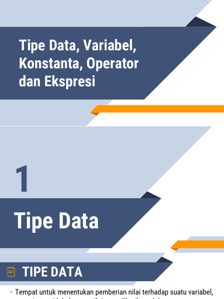 Tipe Data, Variabel, Konstanta, Operator Dan Ekspresi | PDF