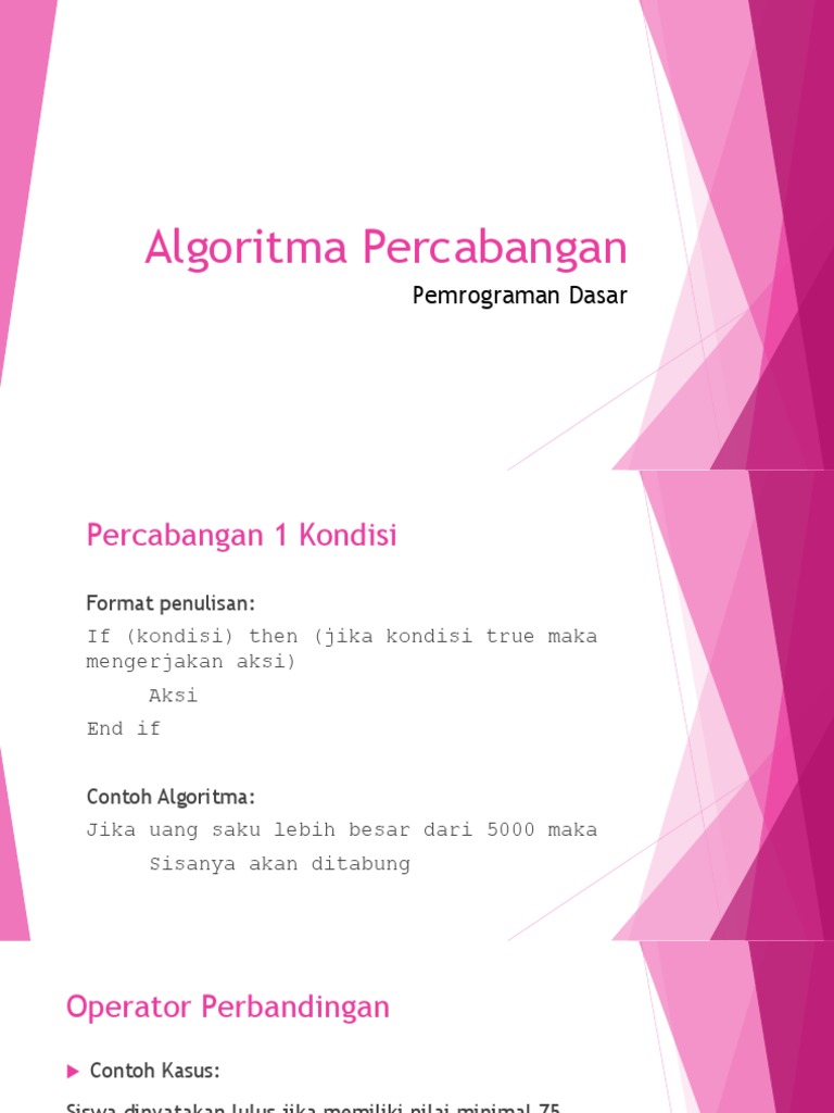 Algoritma Percabangan | PDF