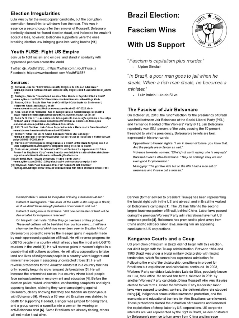 Fascism in Brazil - Print | PDF | Luiz Inácio Lula Da Silva | Dilma ...