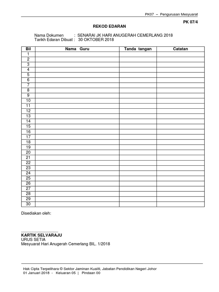 1 Pk07 4 Rekod Edaran Pdf