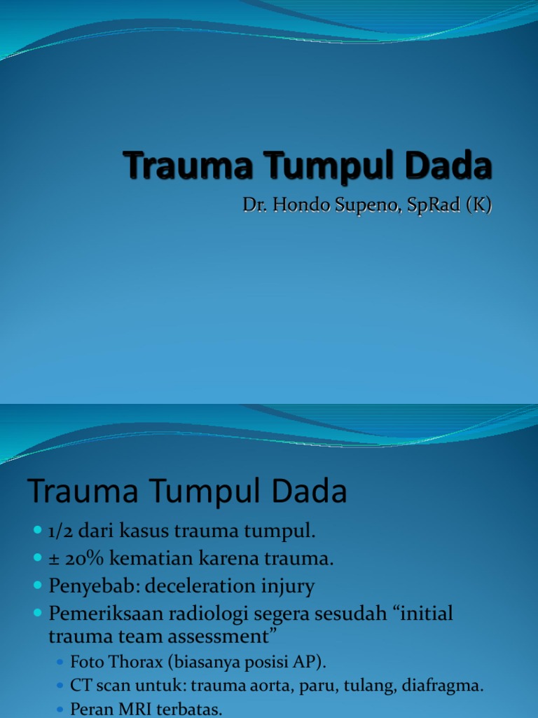 Trauma Tumpul Dada