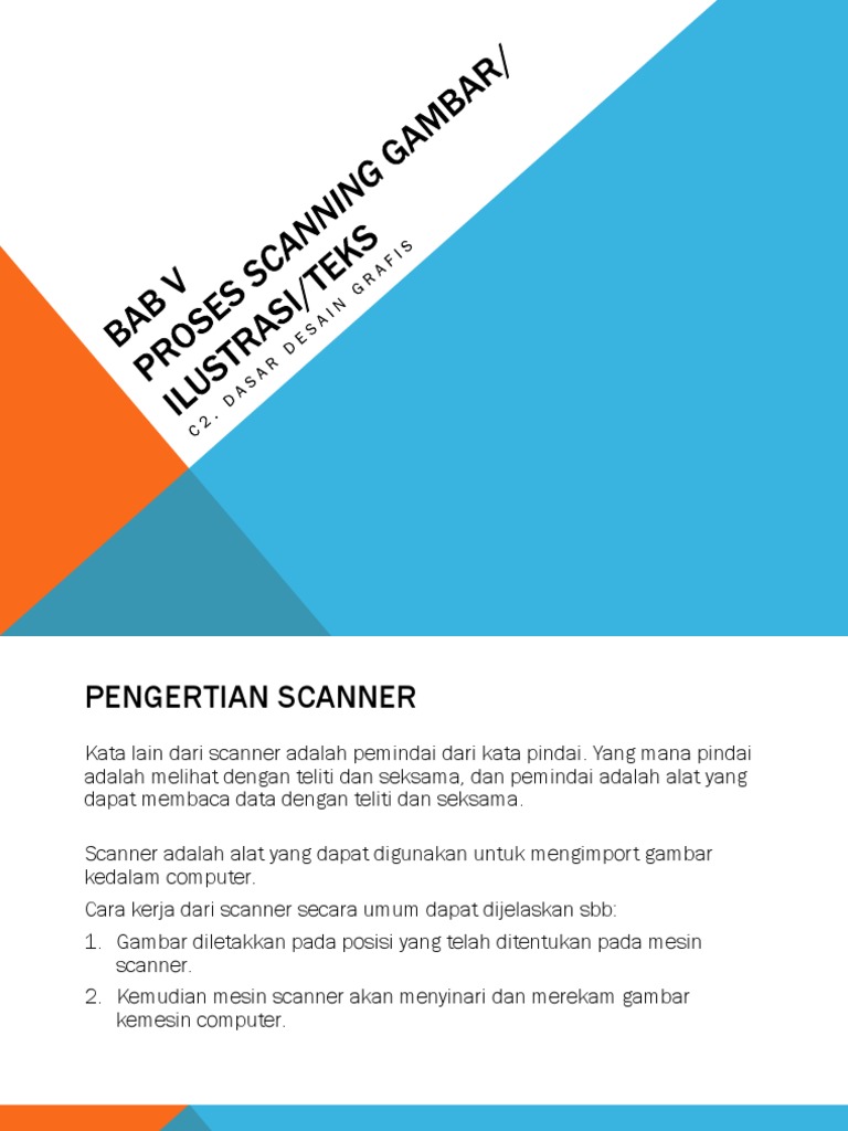 Proses Scanning Gambar/ Ilustrasi/ Teks | PDF