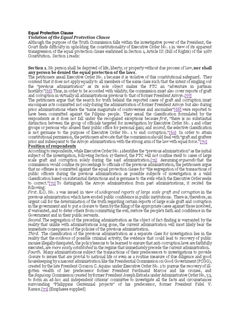 Equal Protection Clause | PDF | Equal Protection Clause | U.S. State