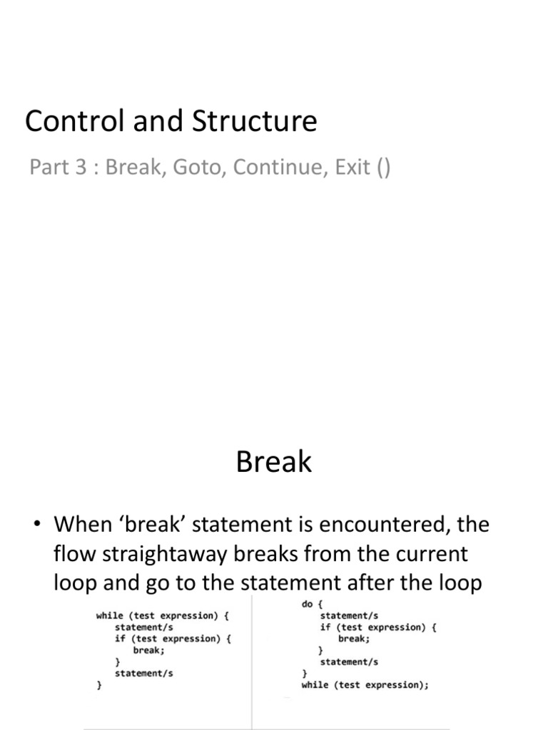 Control and Structure (Part 3) | PDF | Control Flow | Computer Engineering