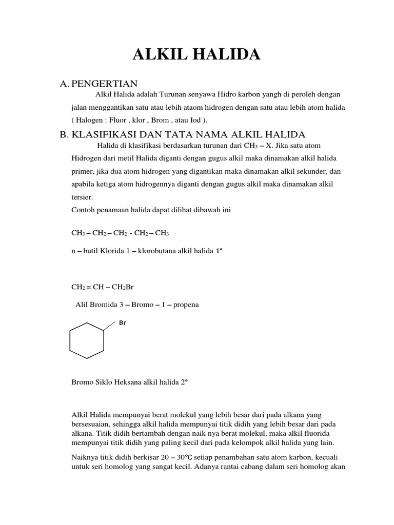 Alkil Halida-1 | PDF