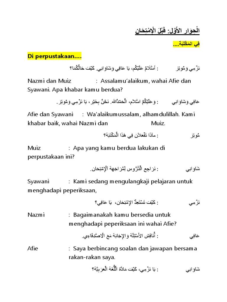 Skrip Role Play Arab Level Tac451