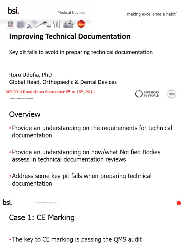 Improving Technical Dcumentation - Medical Devices | PDF | Verification ...