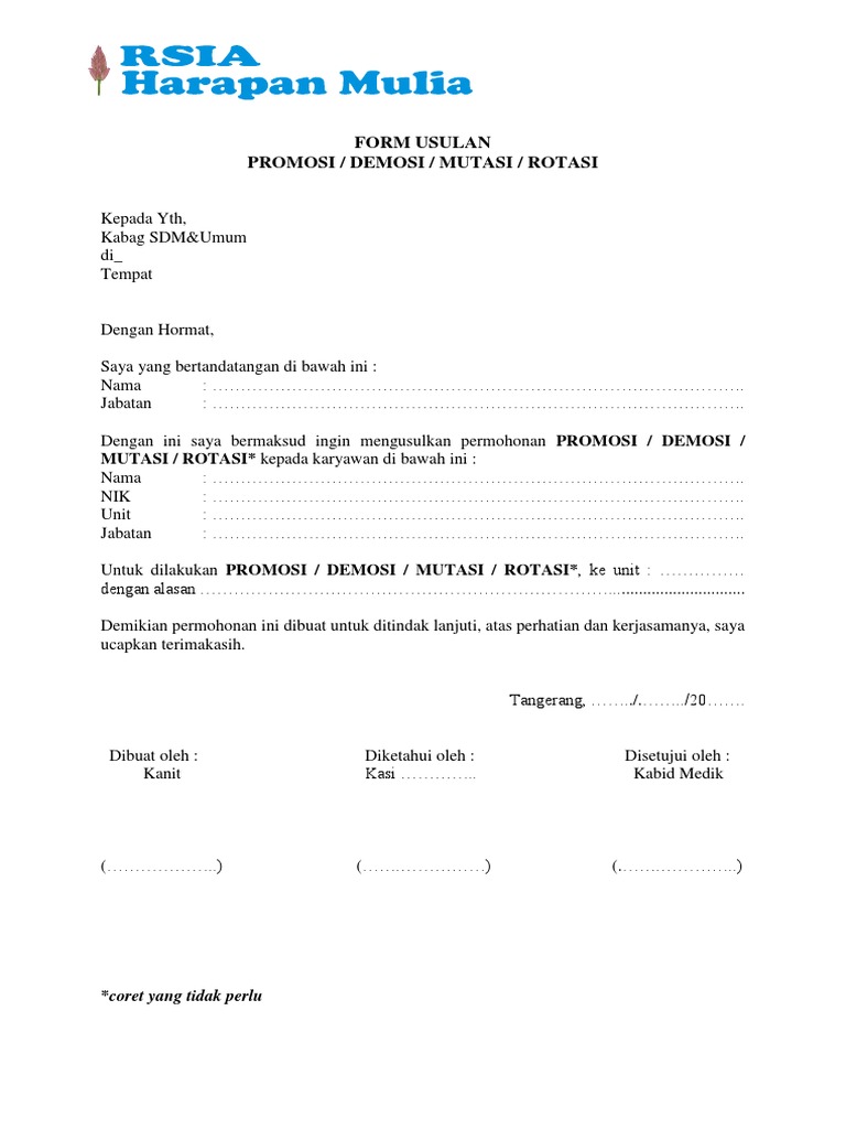 STAFF MOVEMENT REQUEST FORM | PDF
