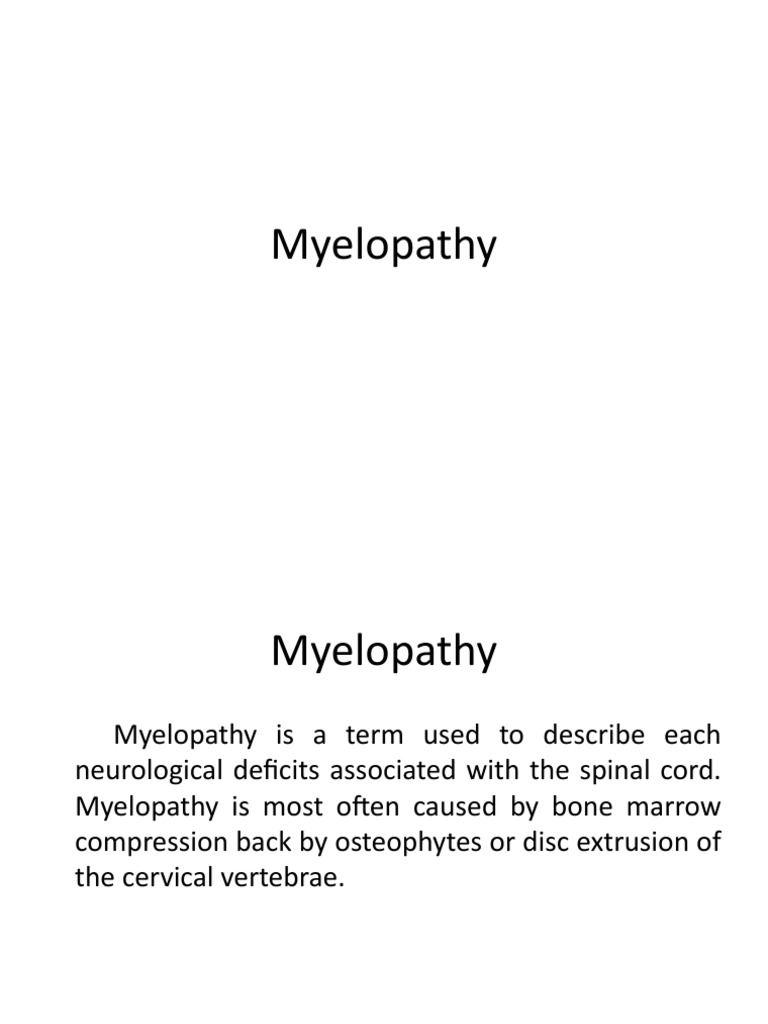 Myelopathy | PDF | Epidemiology | Clinical Medicine