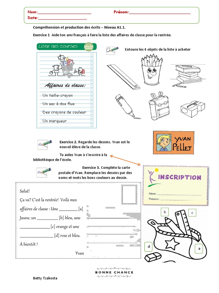 Objets de classe : Exercices A1.1 | PDF | Loisirs