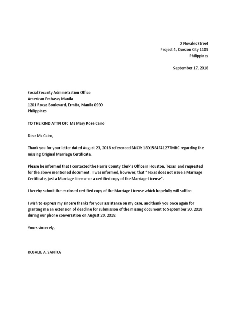 Social Security Administration Office Letter | PDF