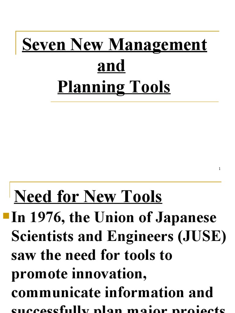 Seven New Management and Planning Tools | PDF | Cognition