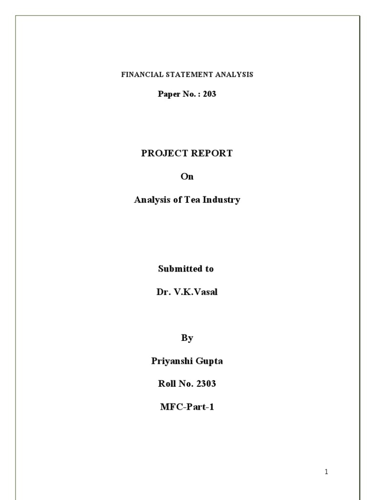 Tea Industry Analysis | Download Free PDF | Market Liquidity | Revenue