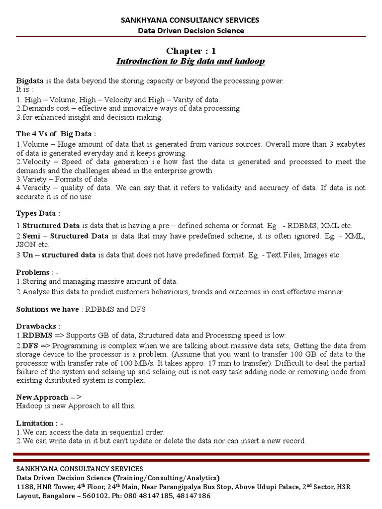 Hadoop Chapter 1 | PDF | Apache Hadoop | Big Data