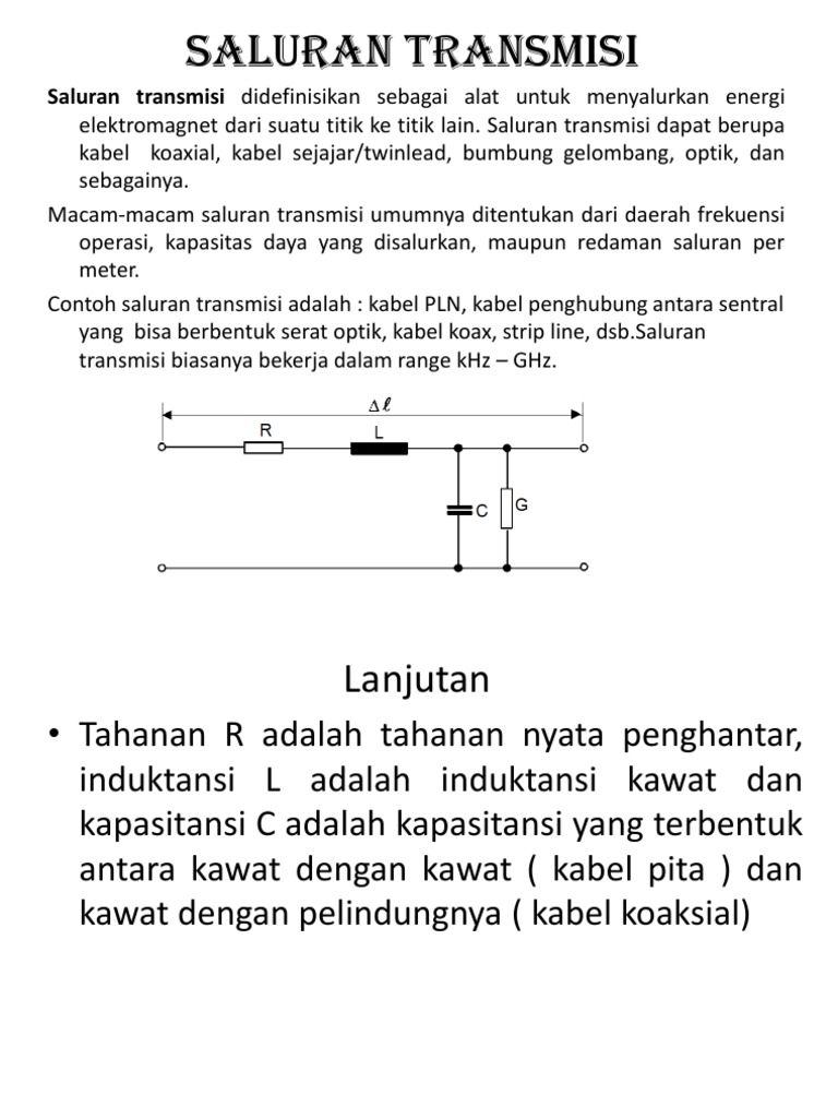 Saluran Transmisi | PDF | Sains & Matematika