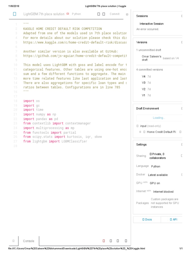 LightGBM 7th Place Solution - Kaggle | PDF | Computing Platforms | Computer Engineering