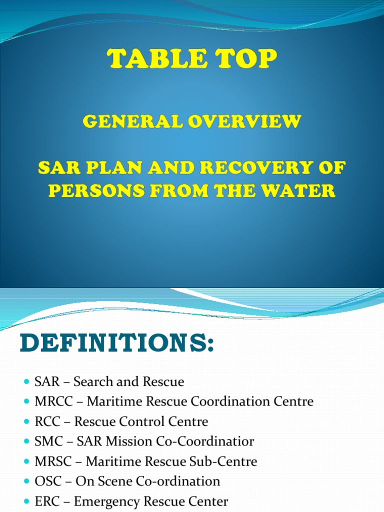 Search and Rescue Tabletop Discussion | PDF | Search And Rescue | Water ...