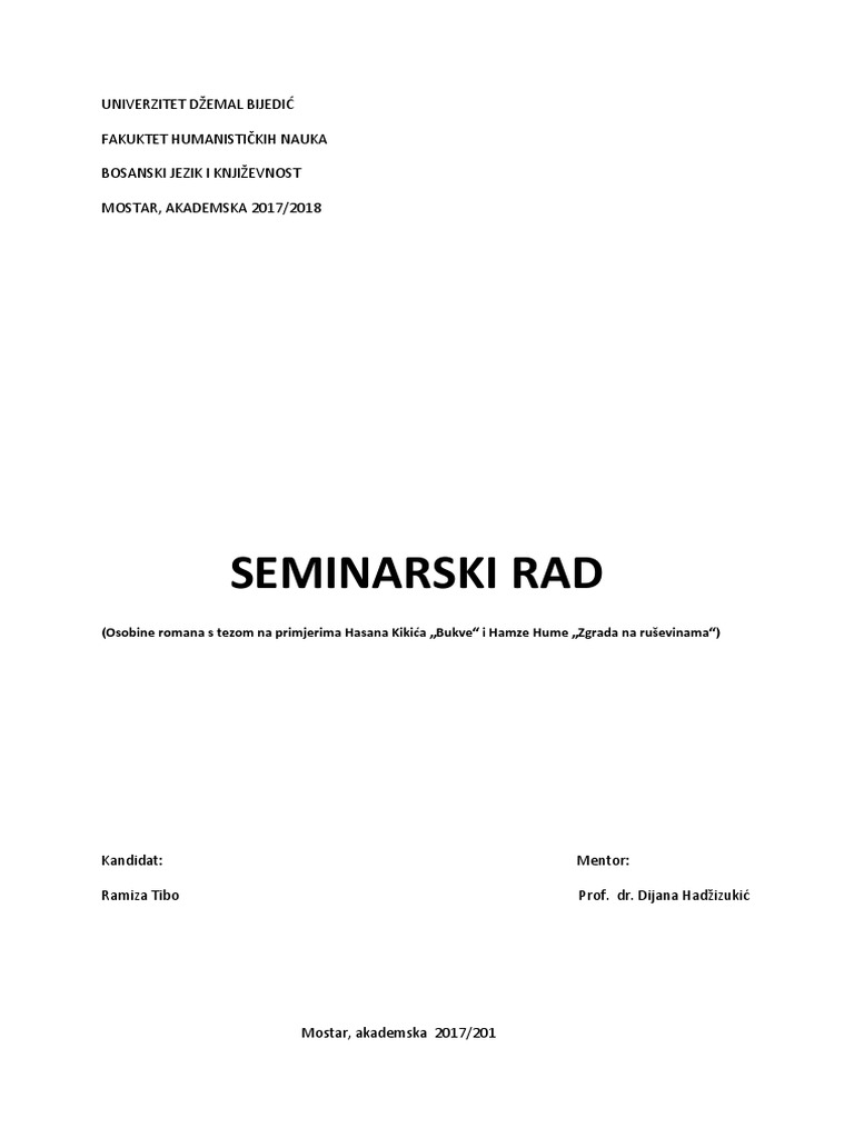 Hamza Humo I Hasan Kikić | PDF