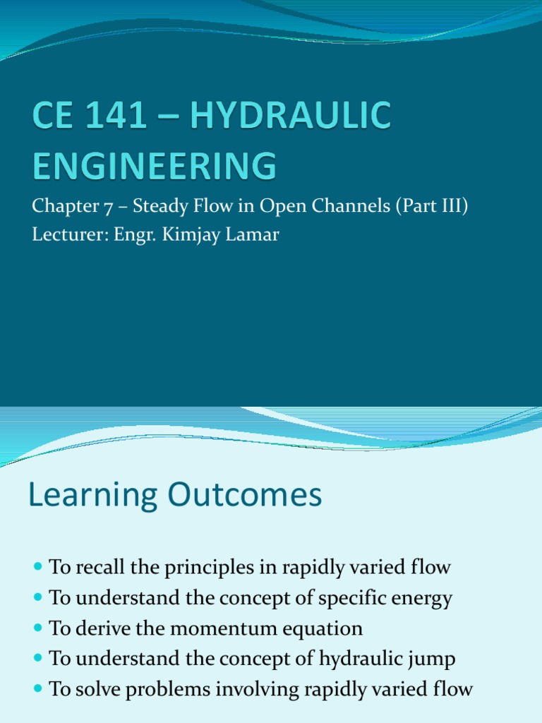 Chapter 7 - Open Channel Hydraulics (Part 3) | PDF | Fluid Dynamics ...