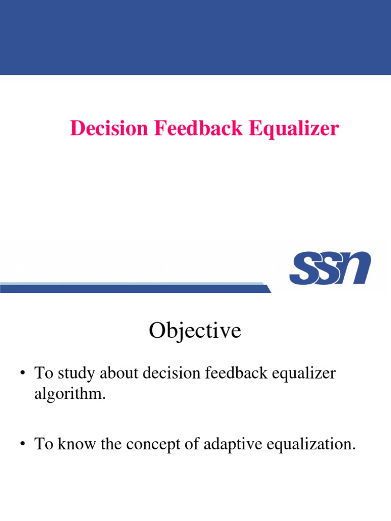 Decision Feedback Equaliser | PDF | Equalization (Audio) | Filter (Signal Processing)