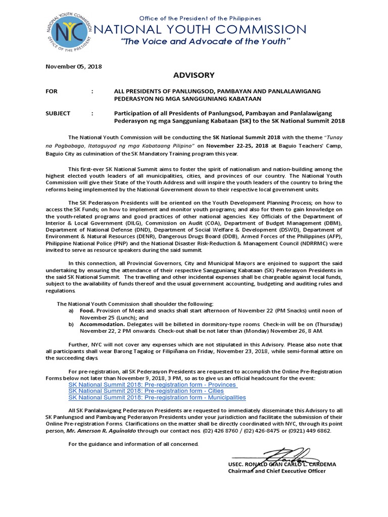 Advisory SK Summit | PDF | Social Institutions | Social Science