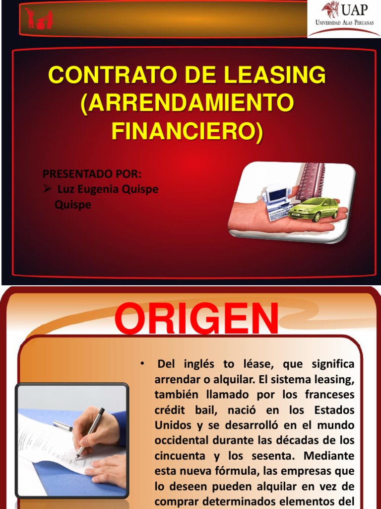 Contrato de Leasing (Arrendamiento Financiero) | PDF | Arrendamiento ...