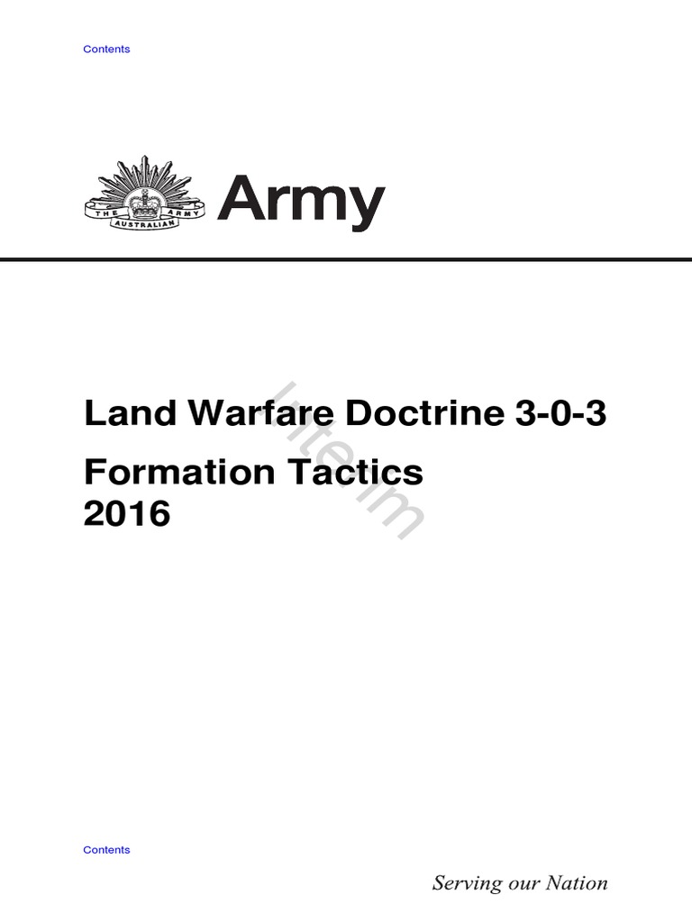 LWD 3-0-3 Formation Tactics Interim 0 | PDF | Maneuver Warfare ...