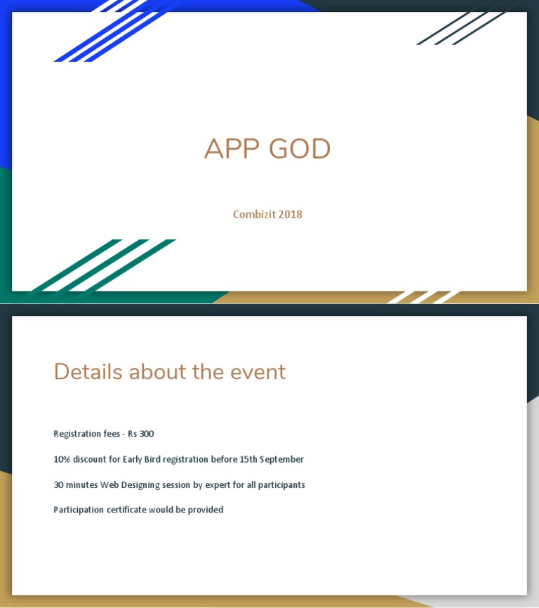 App God: Combizit 2018 | PDF