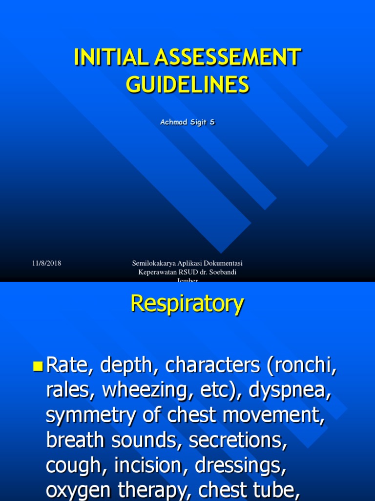 Initial Assessement Guidelines | PDF