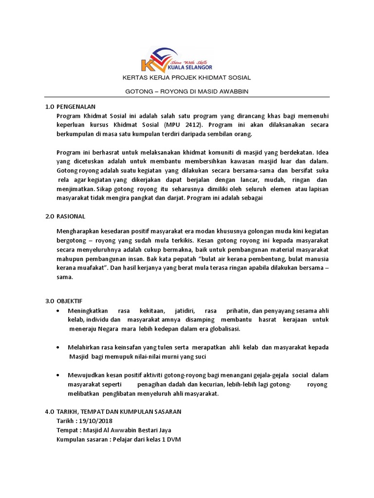 Contoh Kertas Kerja | PDF