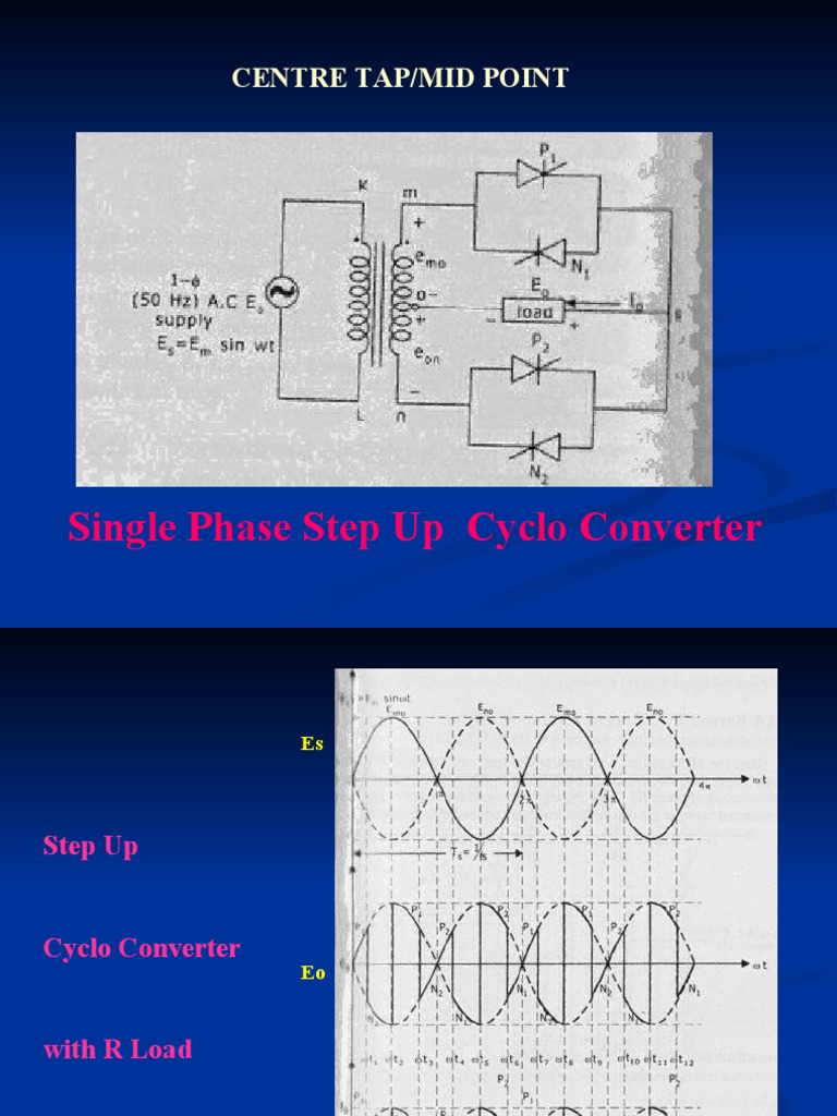 Single Phase Step Up Cyclo Converter: Centre Tap/Mid Point | PDF