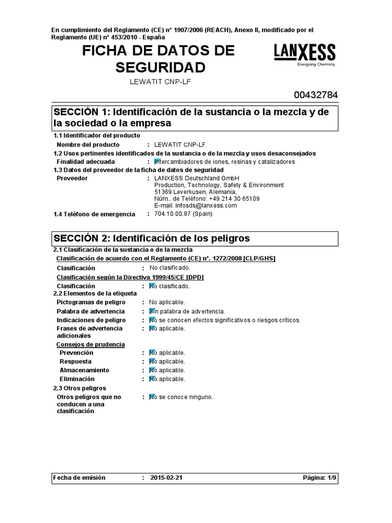 Resina Lewatit | PDF | Residuos | Contaminación