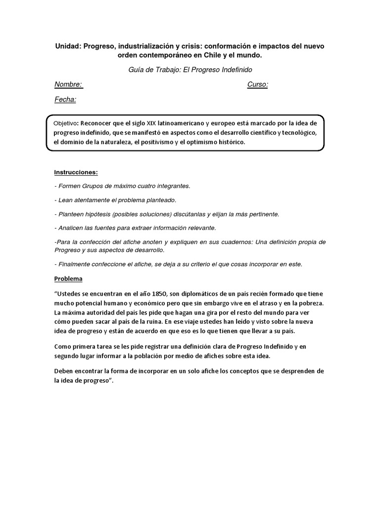 Guía El Progreso Indefinido | PDF | Pobreza | Pobreza e indigencia