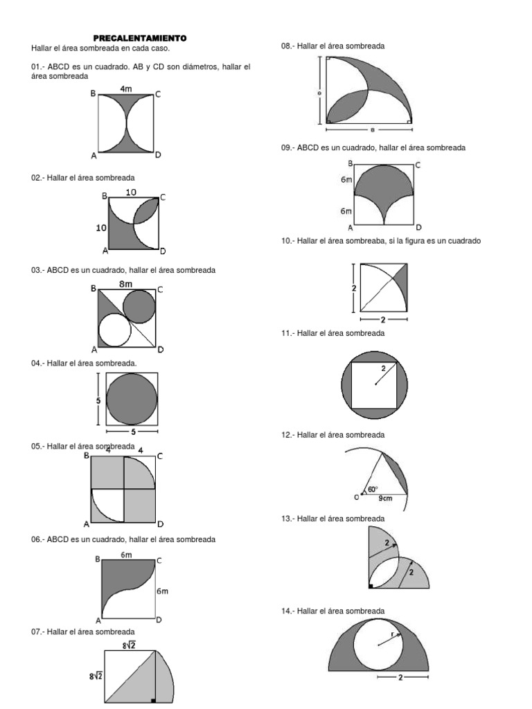 Areas de Figuras Compuestas PDF | PDF | Triángulo | Geometría Convexa