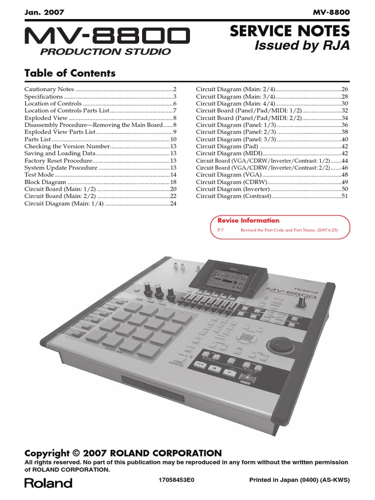MV 8800 ServiceNotes | PDF | Cd Rom | Electrical Connector