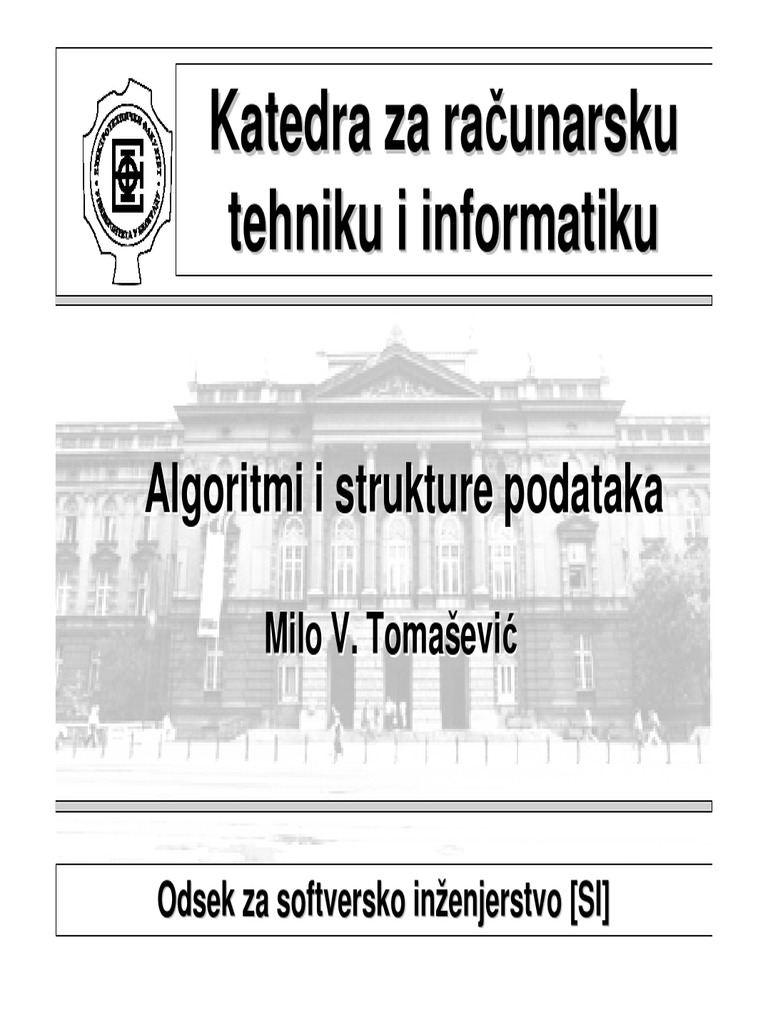 Algoritmi I Strukture Podataka | PDF