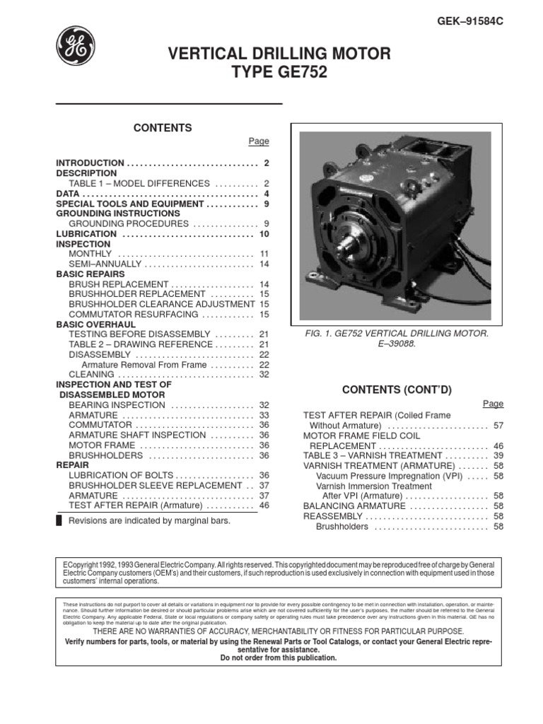 Manual GE 752 UP | PDF | Electrical Connector | Drilling Rig