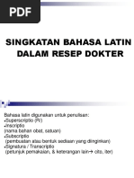 Daftar Singkatan Dalam Resep | PDF