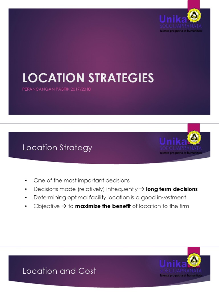 Location Strategy 2018 | PDF | Labour Economics | Risk