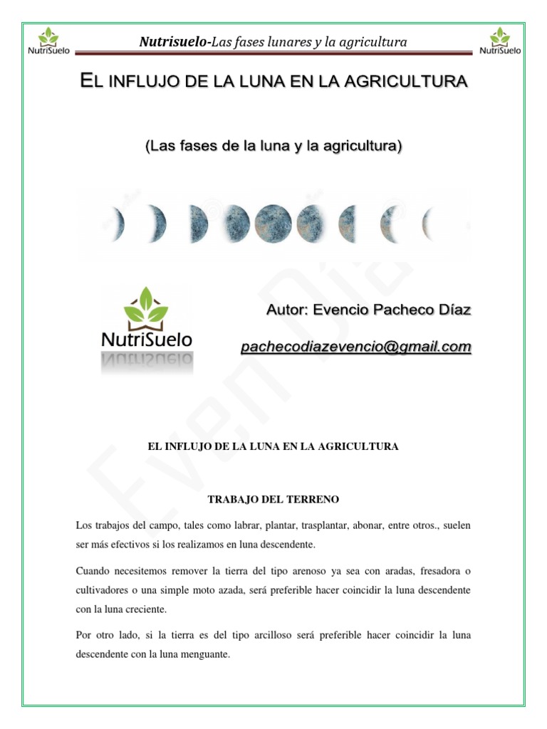 El Influjo de La Luna en La Agricultura | PDF | Siembra | Luna