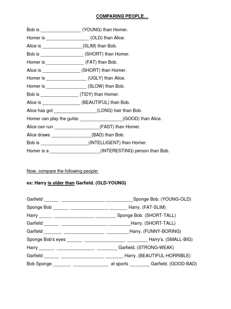 Comparing People | PDF