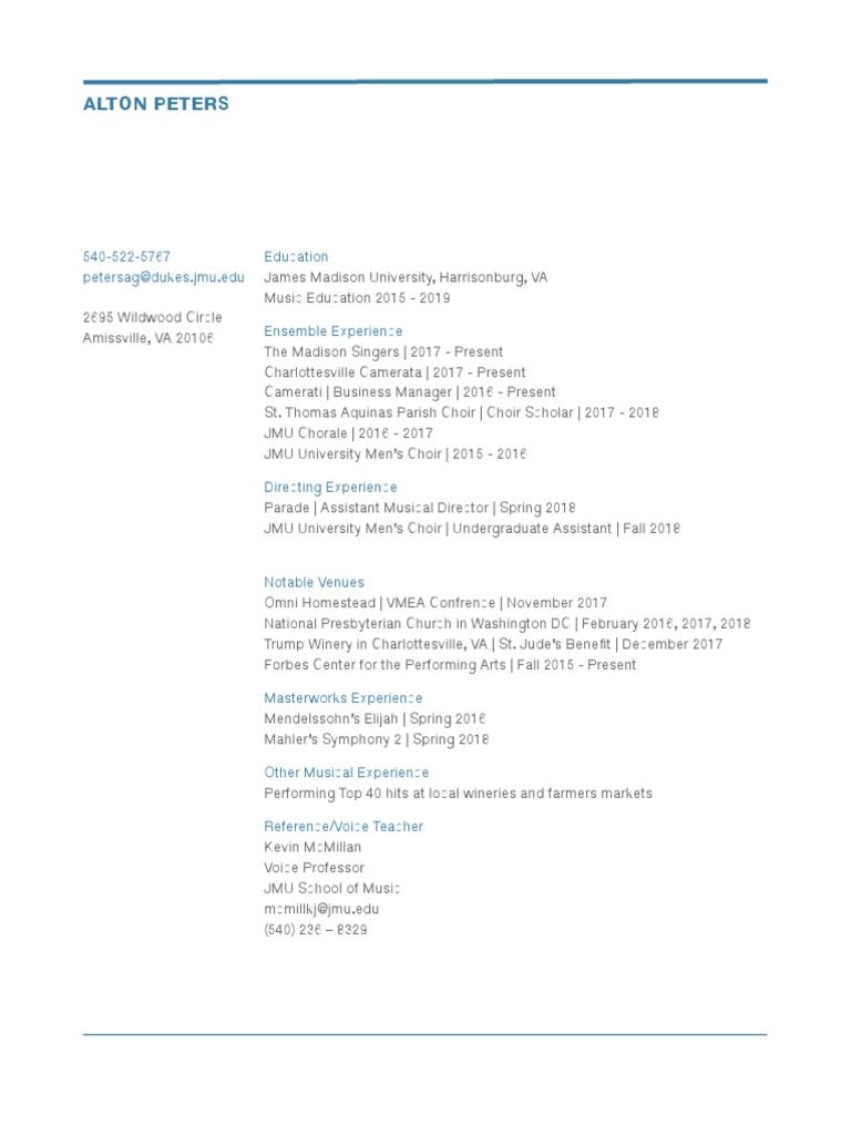 Alton Performance Resume | PDF