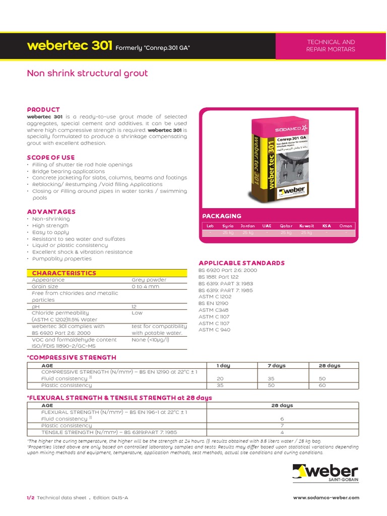 Weberrep 360 FFR-KSA 01 | PDF | Concrete | Civil Engineering