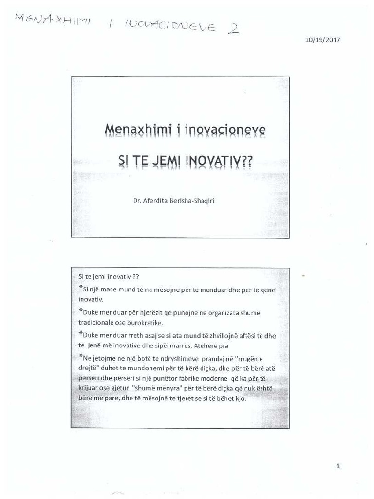 Ligj2 Inovacionet II Aferdita Berisha PDF | PDF
