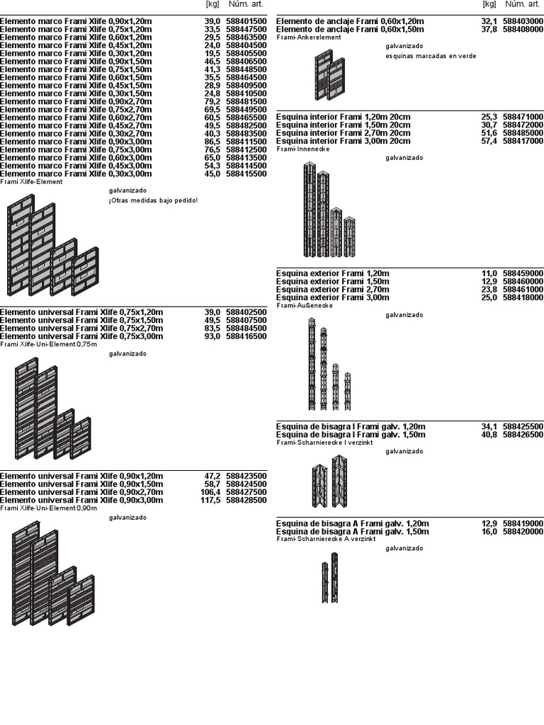 Catalogo de Doka | PDF | Rieles | Materiales