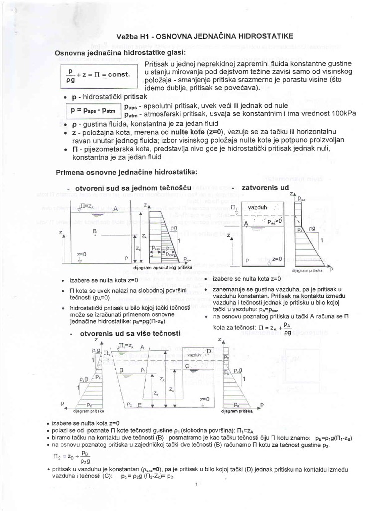 Vjezbe Hidromehanika | PDF
