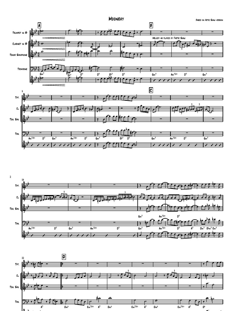 Moonray - Full Score | PDF | Styles de musique américaine | Anches